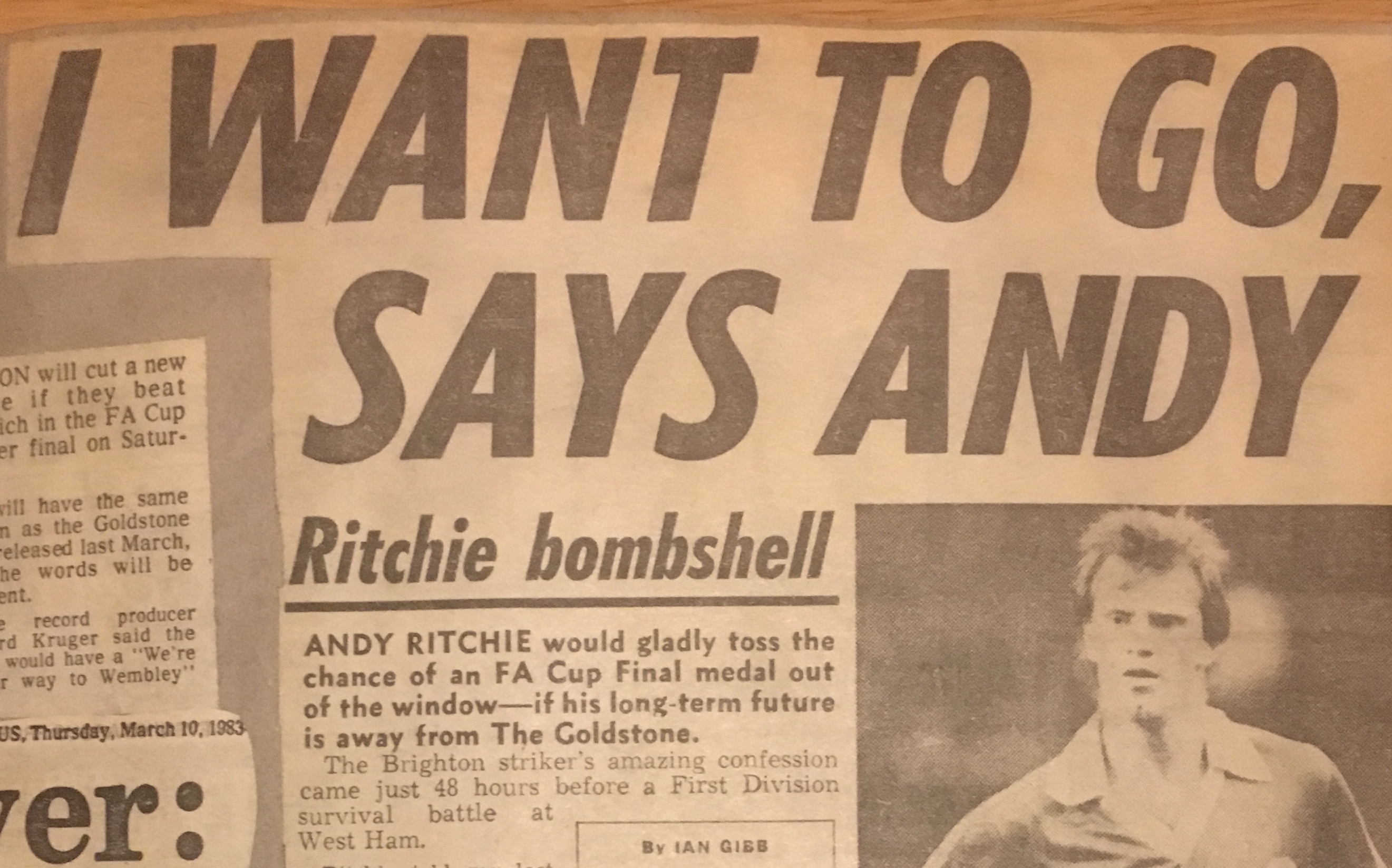 Goals flowed for Manchester United starlet Andy Ritchie after Brighton ...
