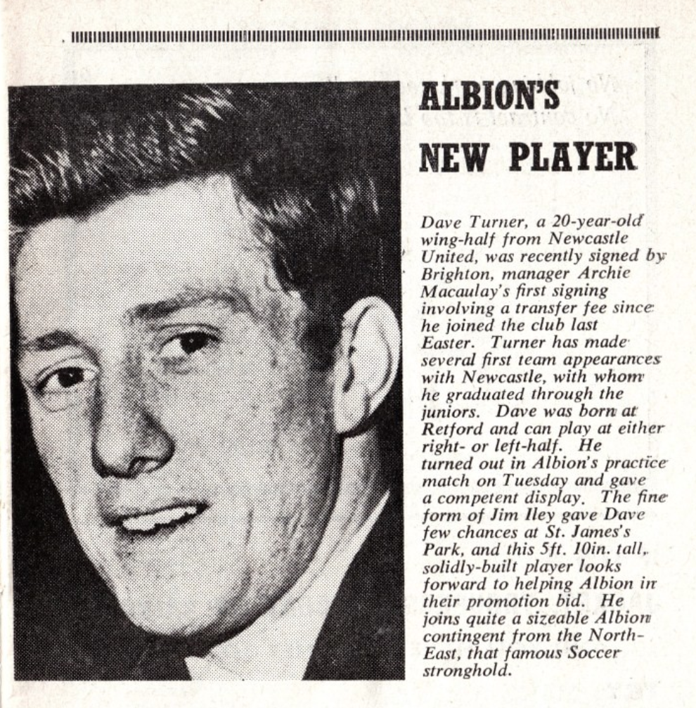 ‘Unsung hero’ Dave Turner was Brighton captain at 22 – In parallel lines